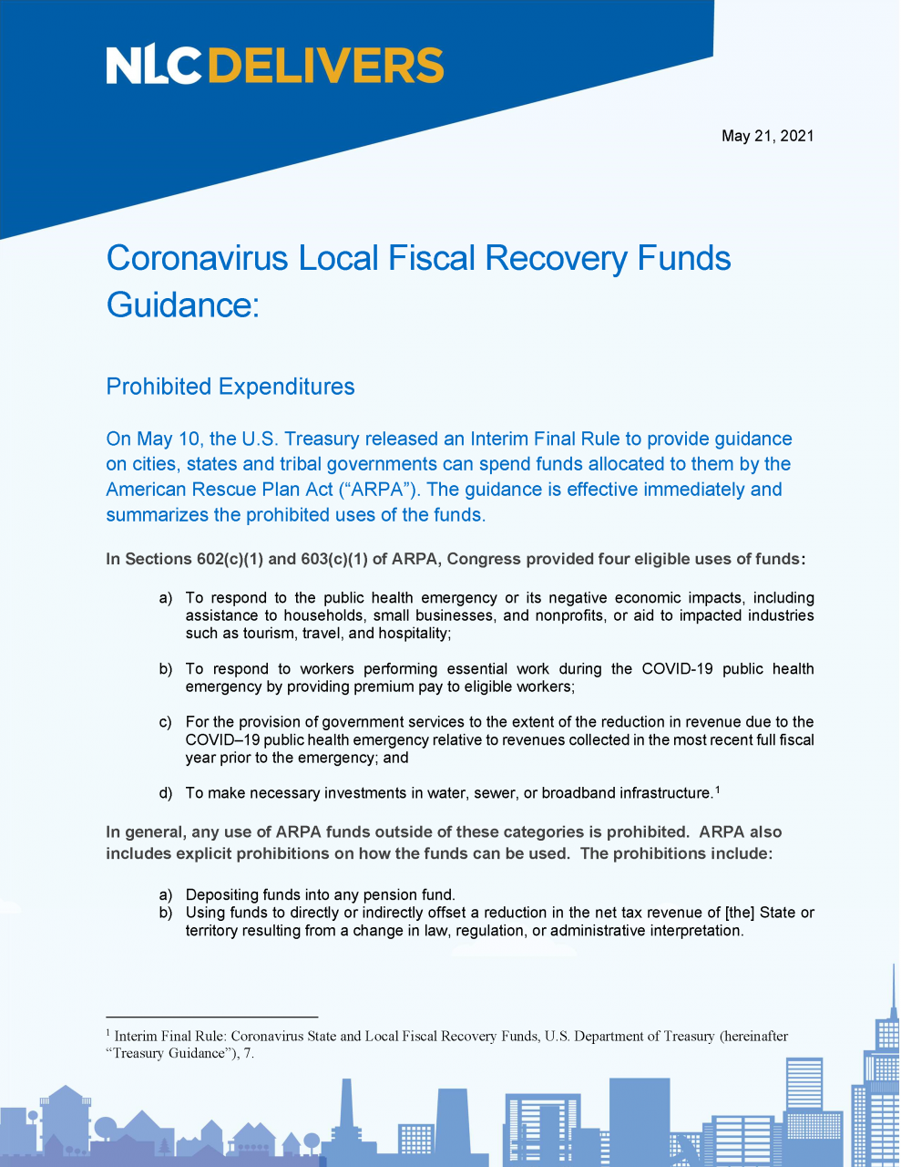 How to Spend Coronavirus State & Local Recovery Funds - National League ...