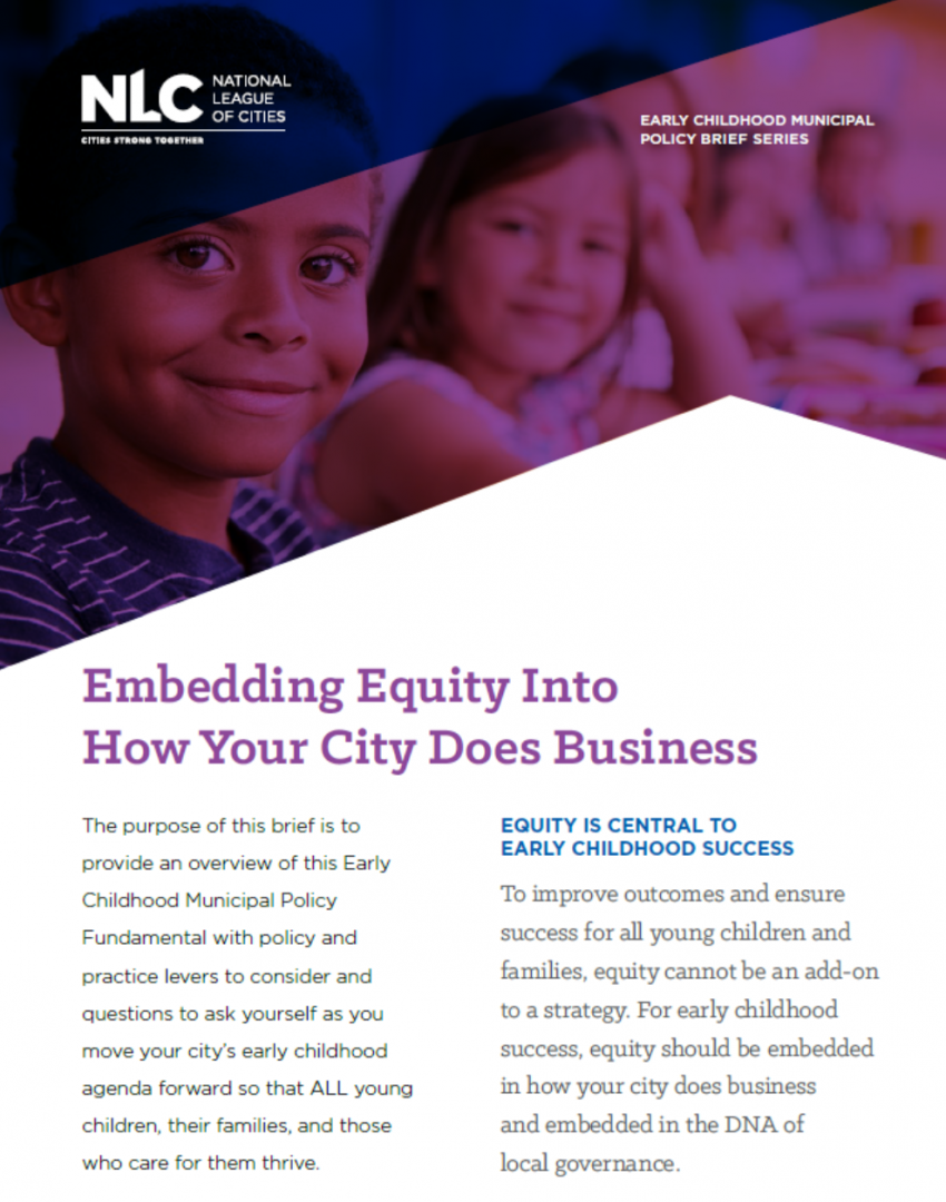 Embedding Equity Into How Your City Does Business for Early Childhood ...