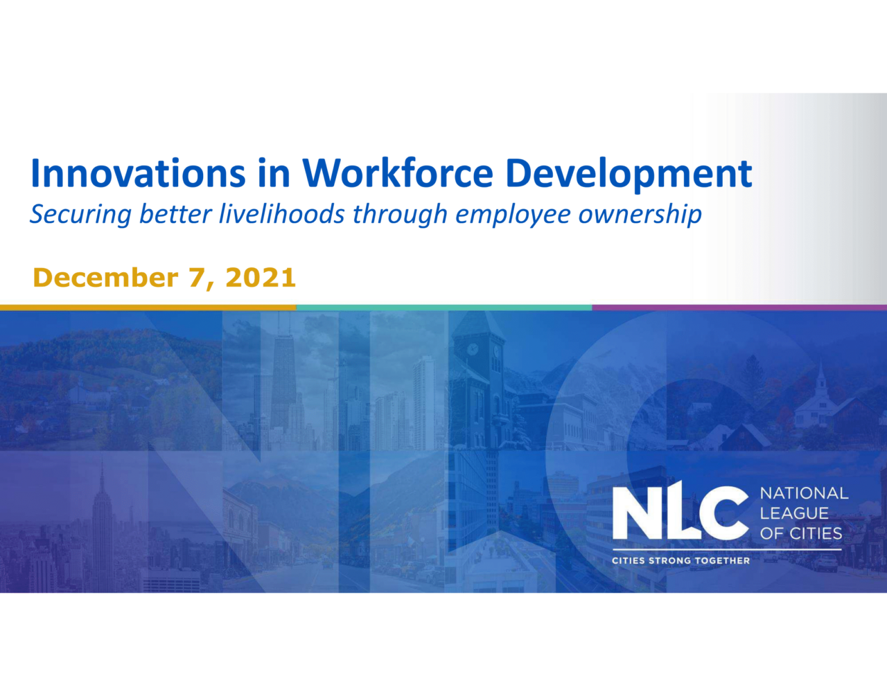 From the Event: Innovations in Workforce Development: Securing Quality ...