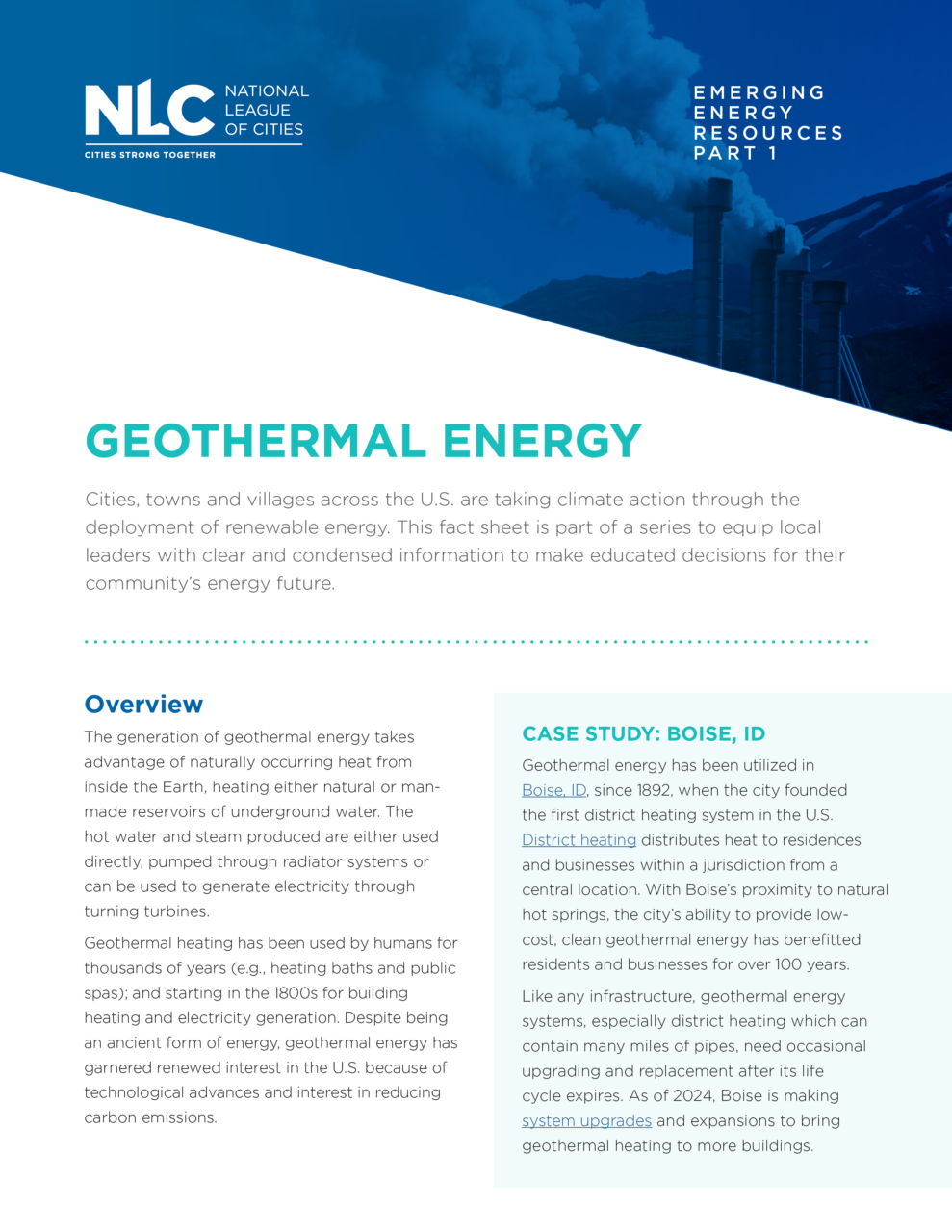 Emerging Energy Resource Series - National League of Cities