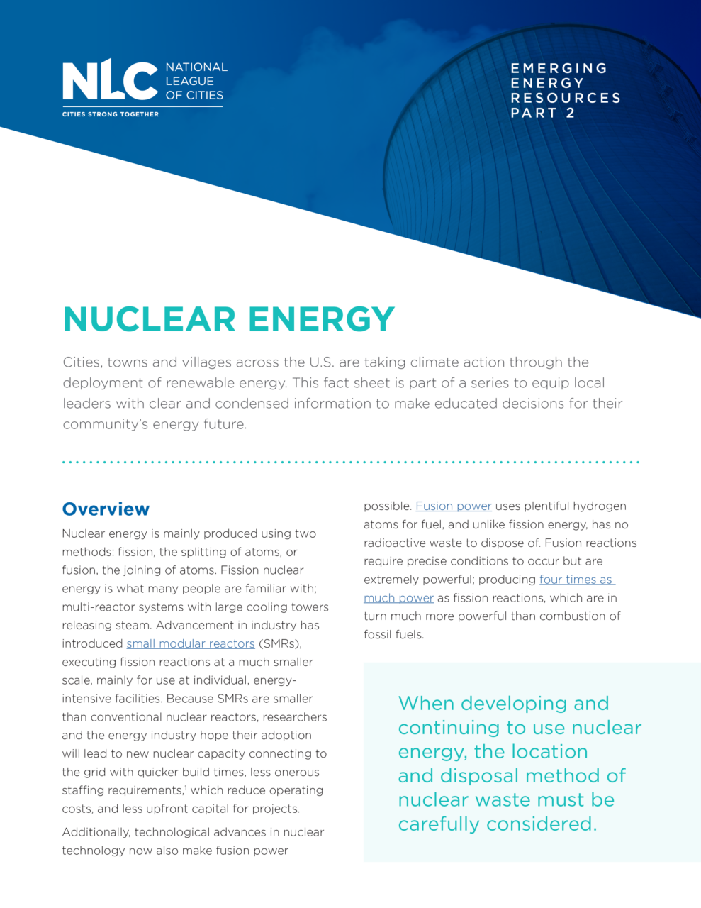 Emerging Energy Resource Series - National League of Cities
